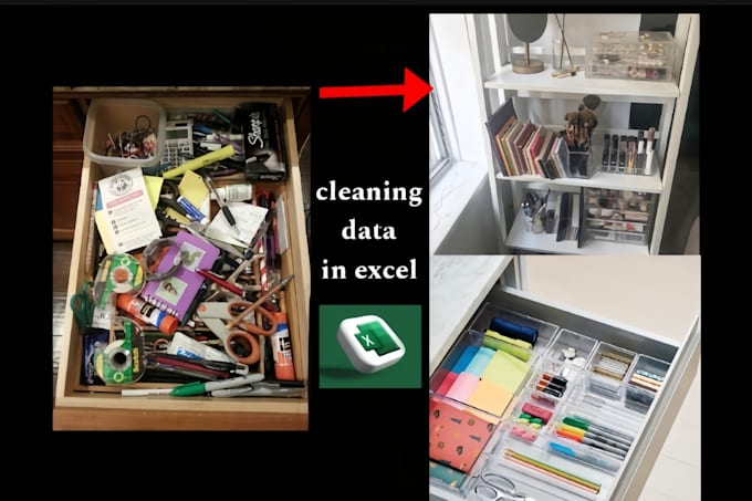 Clean up and organize your excel data by Lishba_datawork | Fiverr