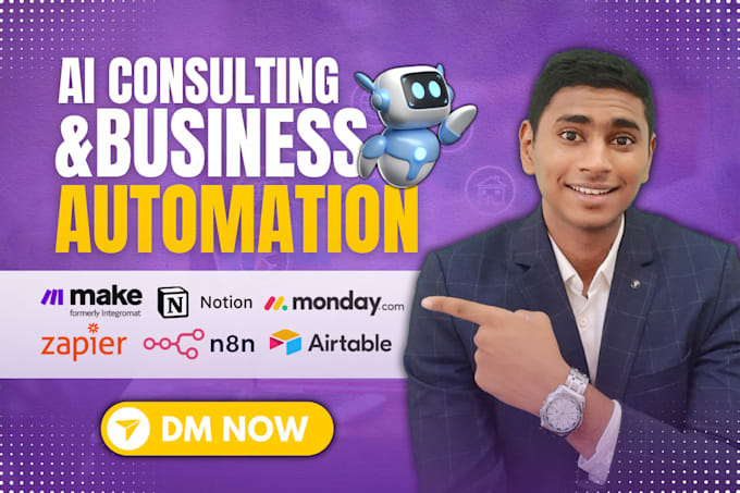 Automate your business process with make com and ai by Sanjith_ai | Fiverr