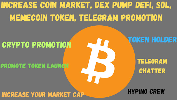Increases coinmarket cap, dex pump, defi, sol memecoin token, telegram promotion by ...
