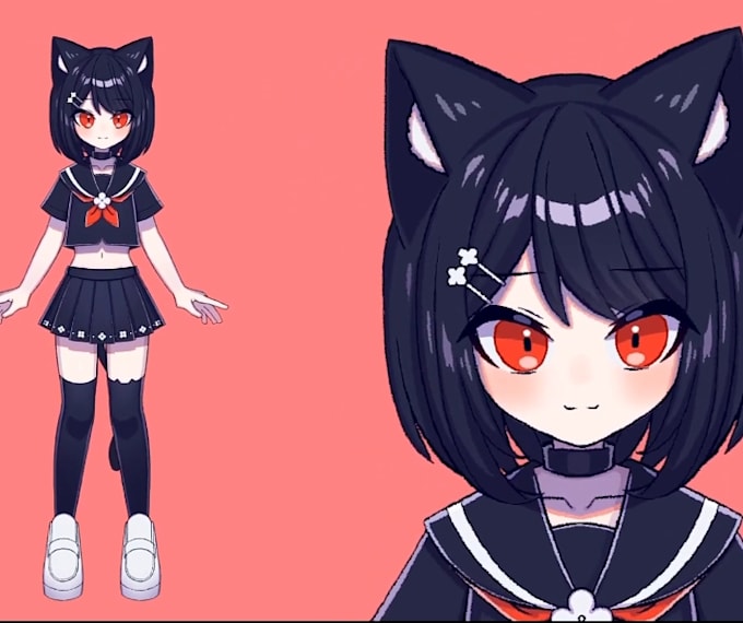 Draw and rig 2d vtuber model, live2d vtuber model, 2d vtuber rigging by ...