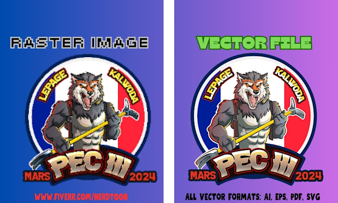 Convert image, raster into vector file png,ai, svg by Nerdtoon | Fiverr