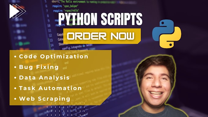 Develop custom python scripts for your needs by Tonysanginez | Fiverr Develop custom python scripts for your needs by Tonysanginez | Fiverr