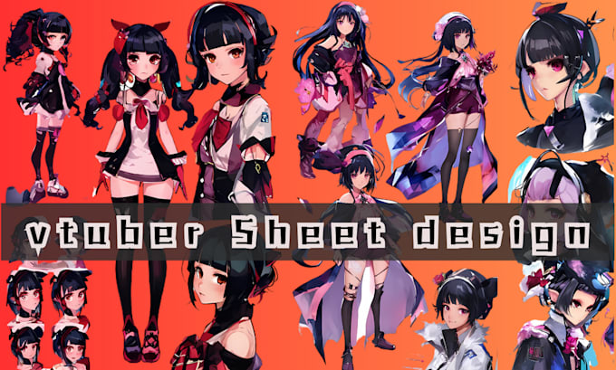 Draw custom anime vtuber character design for virtual youtuber, vtuber ...