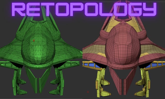 Do 3d model retopology and uv mapping by Bot_station | Fiverr