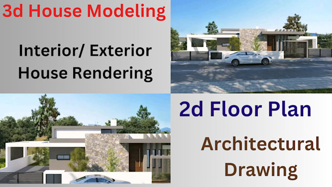 Do 3d house modeling, interior render, exterior render, walkthrough animation by Skyline_archs ...