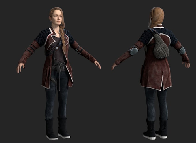 Translate 2d to 3d, modular 3d character, game uv mapping, human look ...