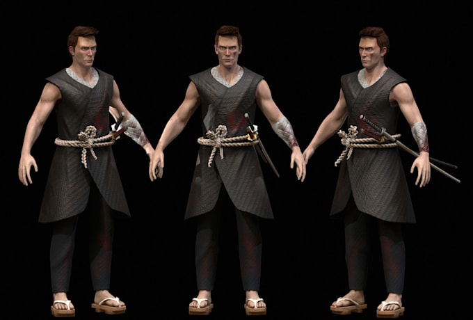 3d realistic character, control rig, stylized 3d model, pbr texture ... 3d realistic character, control rig, stylized 3d model, pbr texture ...