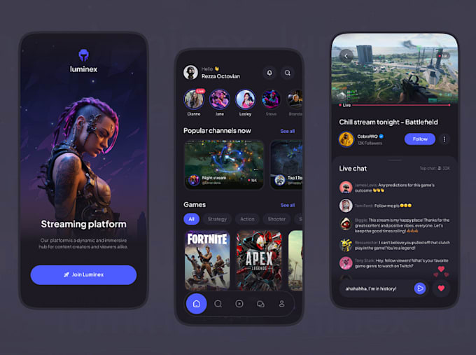 Develop live streaming app, dating app, music streaming app, streaming ...