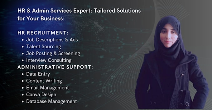 Do hr services, data entry, content writer by Parveena_jamali | Fiverr