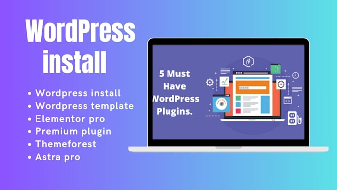 Install wordpress elementor pro premium plugin astra themeforest by Wordpressbackup | Fiverr