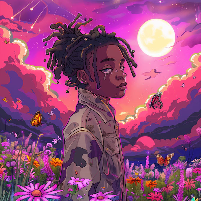 Do custom anime style album cover art, poster, anything by ...