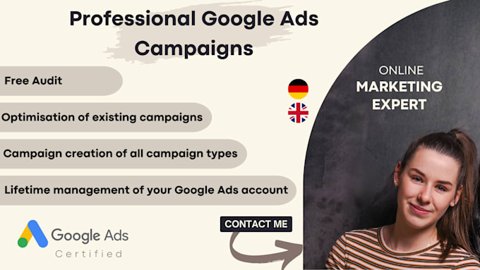 Create and manage effective google ads campaigns by Vivi_frie | Fiverr