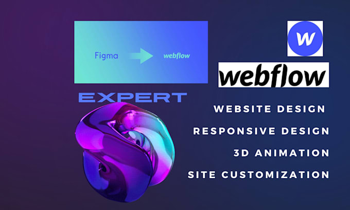 Design develop 3d webflow spline web design figma animation by Joe_peters11 | Fiverr