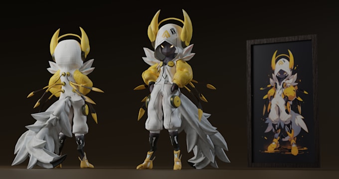 Make 3d anime character with rig by Addin3d | Fiverr