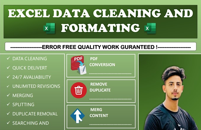Clean, sort and format your excel data by Harshdeep_330 | Fiverr