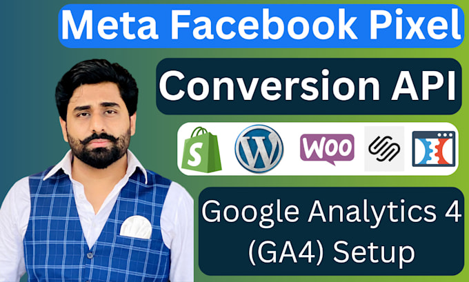 Fix or setup meta facebook pixel, conversion api, ga4, shopify, wordpress, gtm by ...