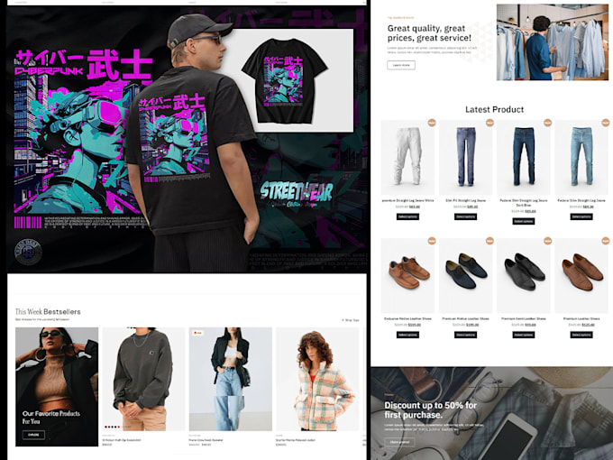 Design streetwear clothing brand, fitness wear, y2k, shopify streetwear ...