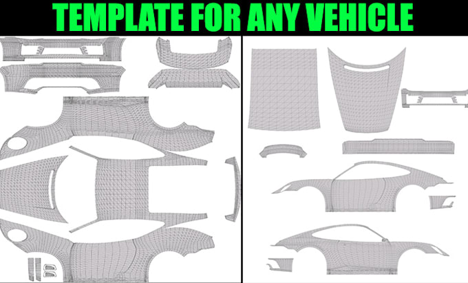 Make template for fivem car and livery by Ahmedgraphic167 | Fiverr