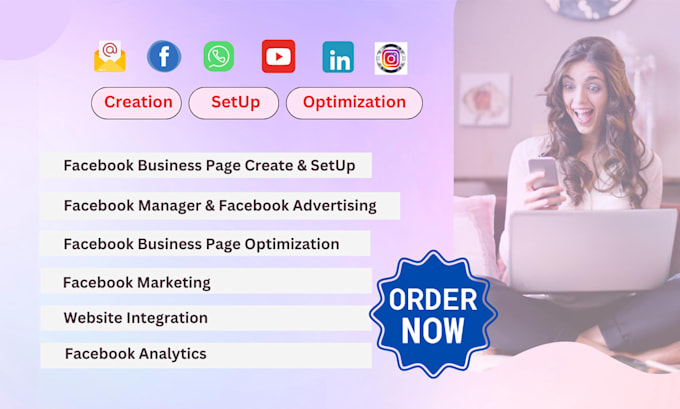 Do business page setup, create fb page, social media manager by Nusrathantor | Fiverr