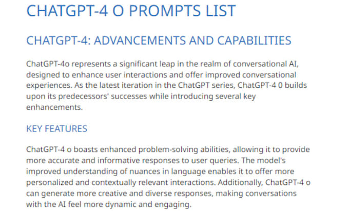 Enhance your creativity with chatgpt 4o prompt by Dynabeastsora | Fiverr