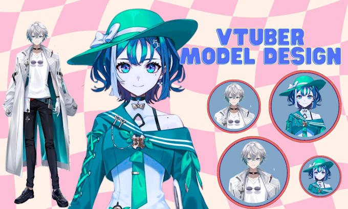 Design your 2d vtuber model, live2d model, character design in live2d ...