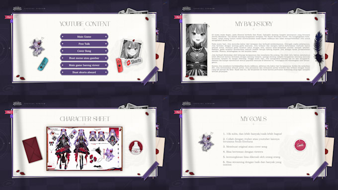 Design vtuber debut slides by Expnero10 | Fiverr