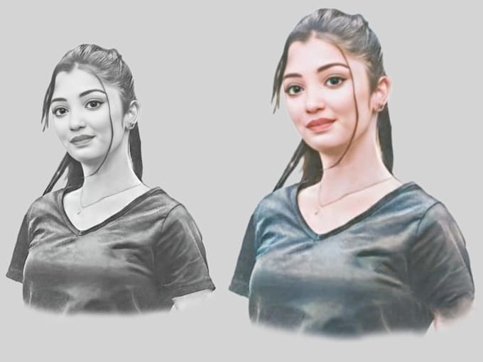 Draw realistic color pencil sketch from your photo by Zeecreation45 ...