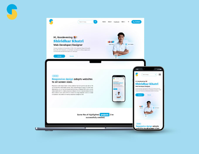 Create responsive portfolio website by Shiridhar_7 | Fiverr