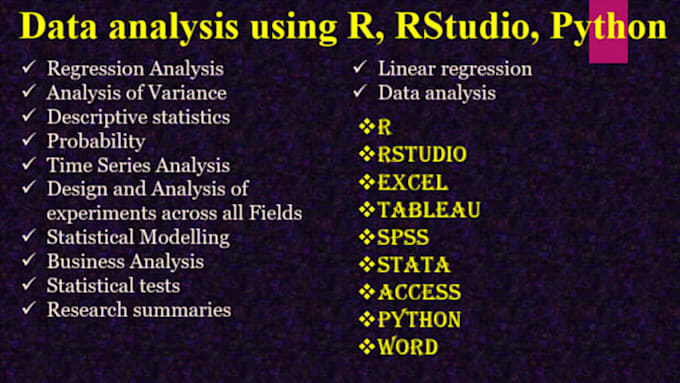 Do Linear Regression Analysis Using R Python Excel And Spss By Livenochieng Fiverr