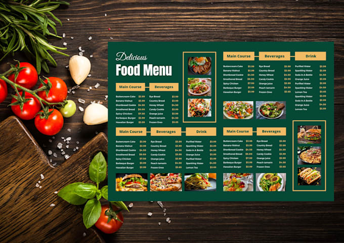 Design modern animated ,tv screen creative awesome restaurant menu food ...