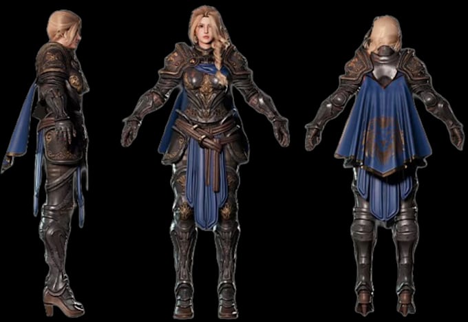 3d game character rigging unreal engine 3d character model uv mapping texturing