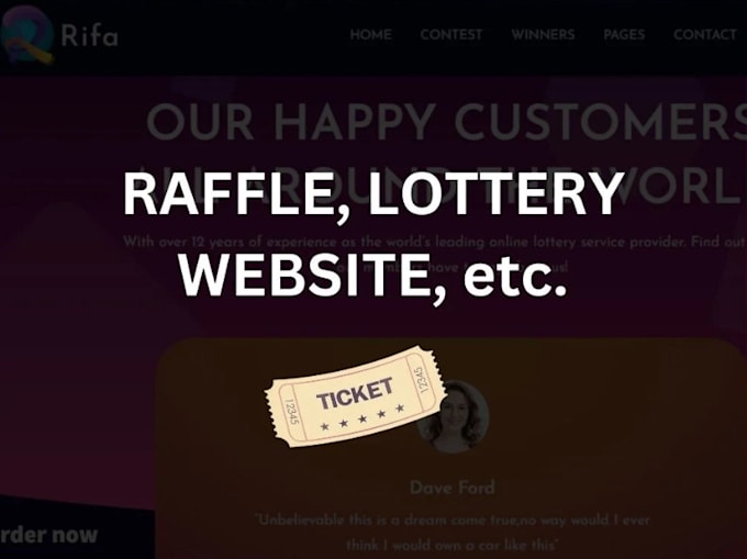 Develop professional raffle website, competition, or giveaway wordpress ...