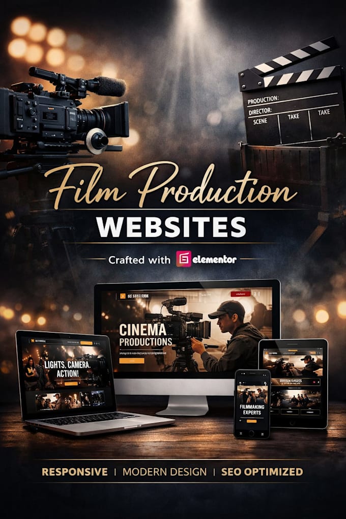 Design your film production portfolio website by Zainabsalman | Fiverr