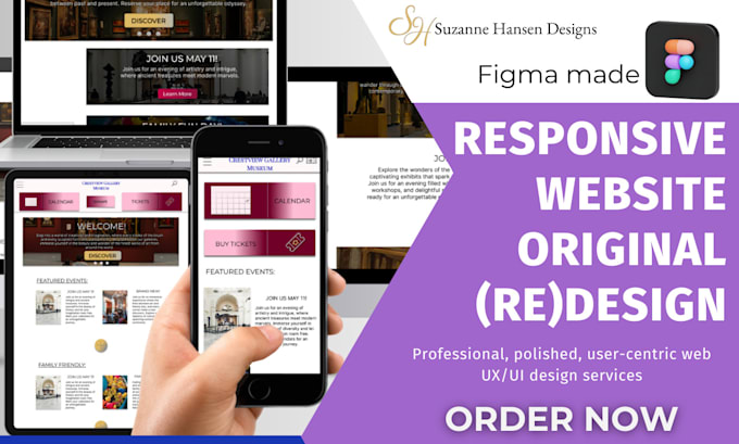 Create a stunning app or webpage with figma using responsive design by ...