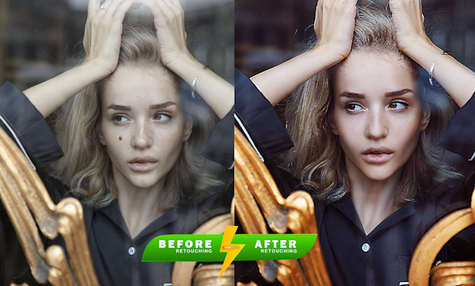 Professionally retouch a portrait photo using photoshop by Luckydesignx ...