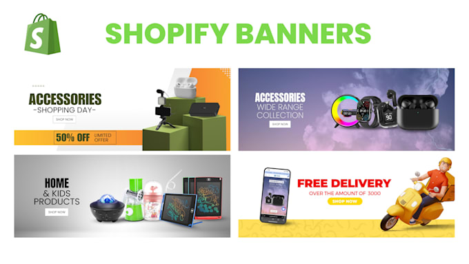 Design high quality shopify banner, website banner and amazon products ...