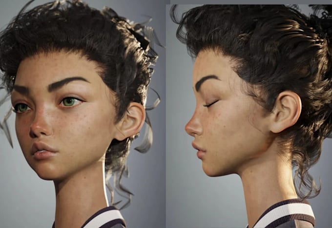 3d character model 3d hyper realistic character meta human blender 3d printing