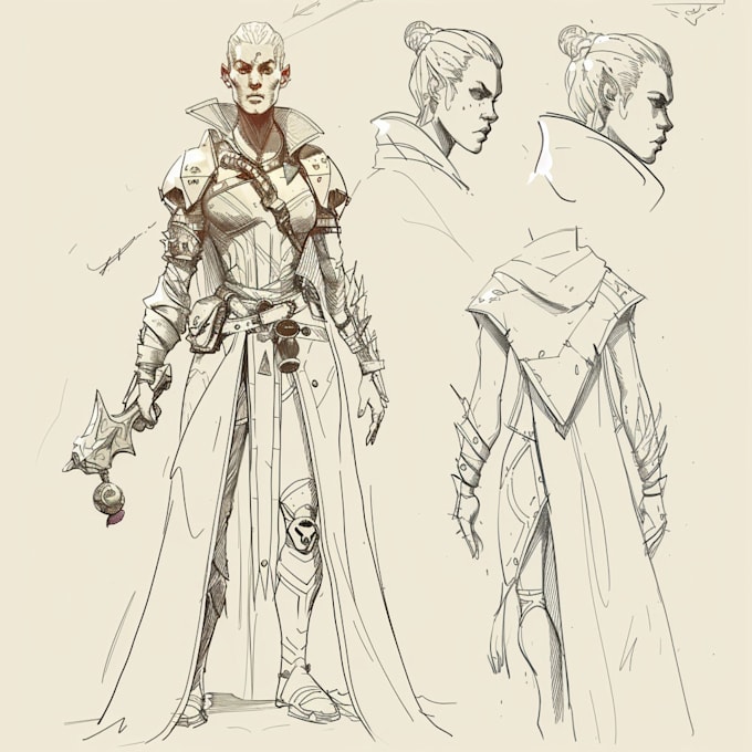 Make sketches for dnd,rpg and fantasy characters design by Sinavogol ...