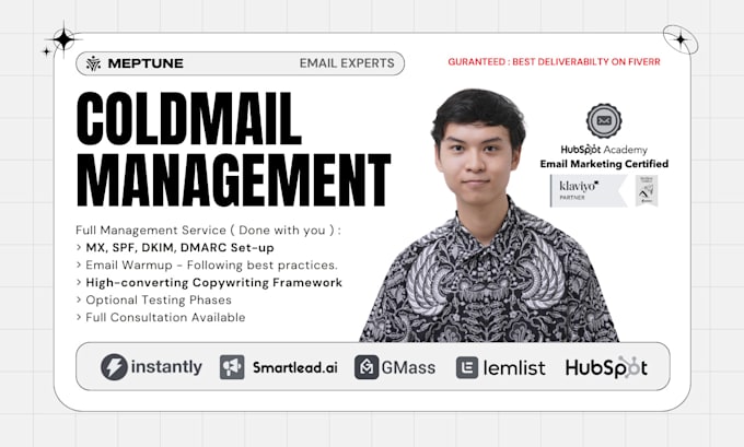 Setup your coldmail infrastructure and run your campaigns by Meptune | Fiverr
