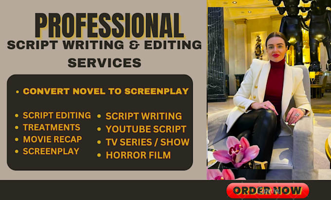 Edit and format your screenplay, movie script convert your novel to feature film by Alice_gladys ...