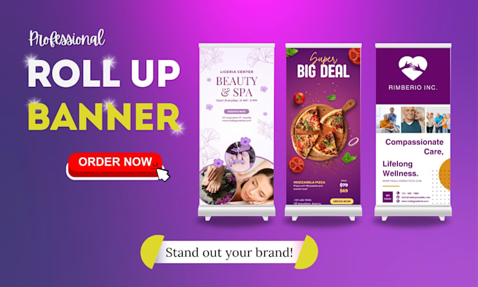 Design attractive roll up retractable banner for your brand by ...