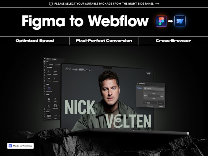 Convert a figma design to webflow website development by Smartenvision ...