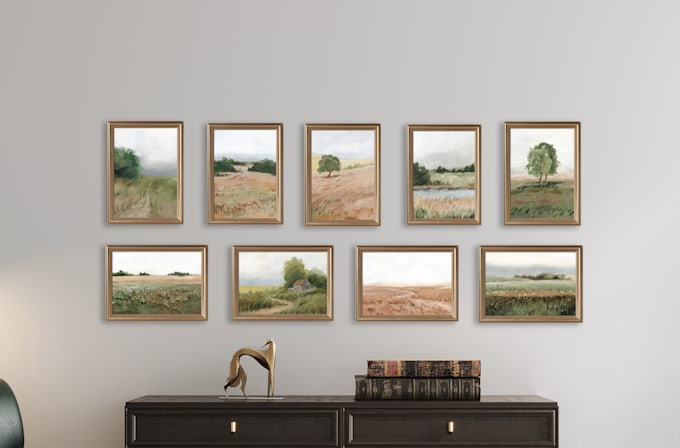 Paint custom gallery wall set by Montablu | Fiverr