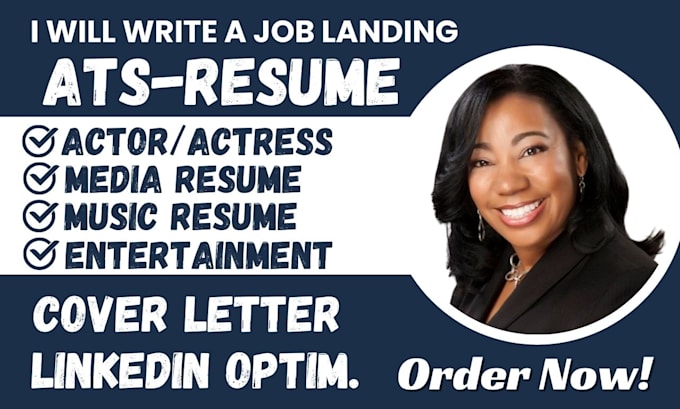 Craft top notch actor actress media entertainment music resume and ...