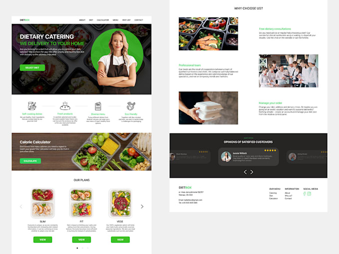 Design food catering website personal chef website food catering ...
