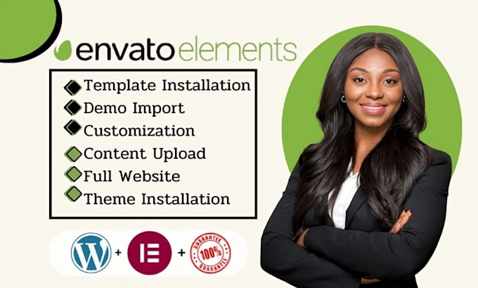 Install envato element templates elementor website wordpress by Tech ...