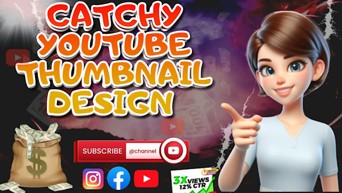 Design the best cartoon youtube gaming thumbnail thumbnail in 24 hrs by ...