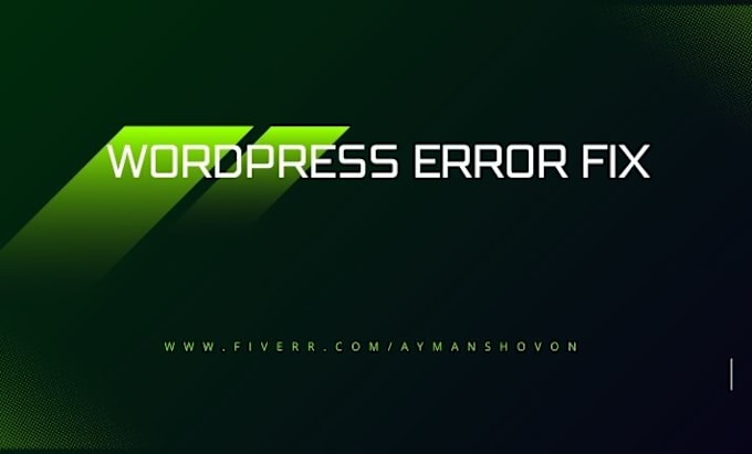 Fix or repair your wordpress errors, bugs, issues by Aymanshovon | Fiverr Fix or repair your wordpress errors, bugs, issues by Aymanshovon | Fiverr