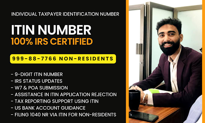 Get itin number individual taxpayer number as irs caa by Austin_any ...