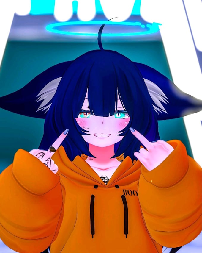 Model and rig vrchat avatar, 3d model, vrc avatar, vtuber avatar ...